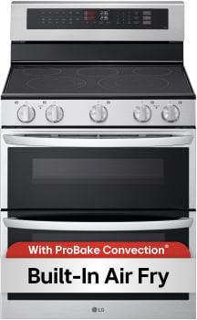 LG LDEL7324SE 30 Inch Double Electric Oven Range with 5 Radiant Heating ...