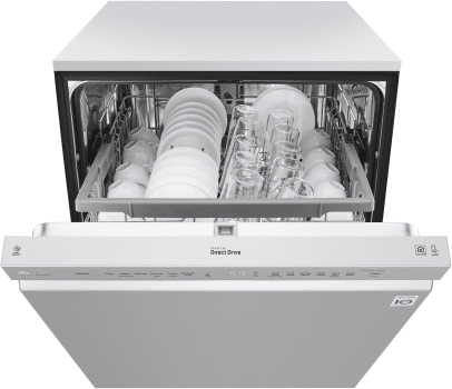 LG LDF5545SS 24 Inch Full Console Built-In Dishwasher with 15 Place ...