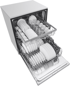 LG LDF5545ST 24 Inch Full Console Built-In Dishwasher with 15 Place ...