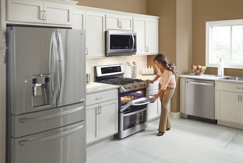LG LDE4413ST 30 Inch Electric Range with 5 Radiant Heating Elements ...