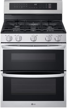 LG LDGL6924S 30 Inch Double Gas Oven Range with 5 Sealed Burners, 6.9 ...