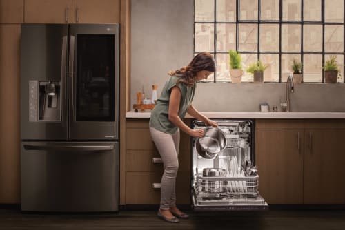 LG LDP6797BD 24 Inch Fully Integrated QuadWash™ Smart Dishwasher with ...