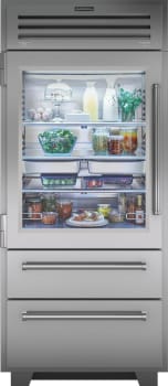 Sub-Zero PRO3650GLH 36 Inch Built-In Bottom Freezer Refrigerator with ...