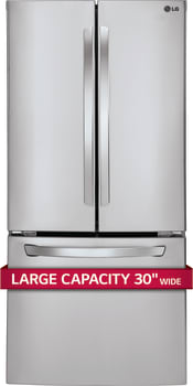 LG LFC22770ST 30 Inch French Door Refrigerator with 21.8 Cu. Ft ...