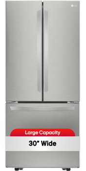LG LFCS22520S 30 Inch French Door Refrigerator with 21.8 Cu. Ft ...