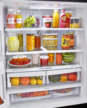 LG LFX25973ST 36 Inch French Door Refrigerator with Linear Compressor ...