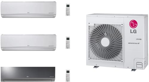 LG LGACMS36KB57 3 Room Mini Split System with Heat Pump, Low Ambient ...