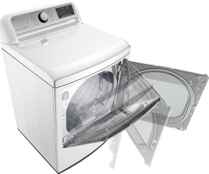 LG DLGX7601WE 27 Inch Gas Dryer with 7.3 cu. ft. Capacity, TurboSteam ...