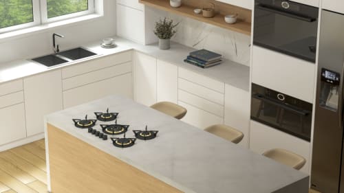 Tulip Cooking TC19604 55,650 BTU Modular Gas Cooktop with Five Sealed ...