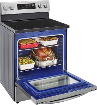 LG LREL6321S 30 Inch Electric Smart Range with 5 Radiant Elements, 6.3 ...