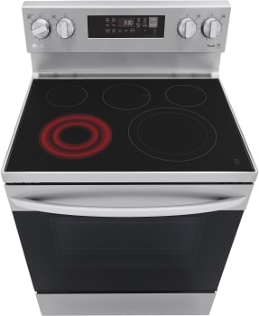 LG LREL6323S 30 Inch Electric Smart Range with 5 Radiant Elements, 6.3 ...