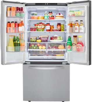 LG LRFCS25D3S 33 Inch 3-Door French Door Refrigerator with 25.1 Cu. Ft ...