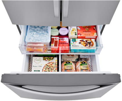 LG LRFCS29D6S 36 Inch Smart Freestanding French Door Refrigerator with ...