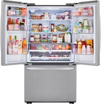 LG LRFCS29D6S 36 Inch Smart Freestanding French Door Refrigerator with ...