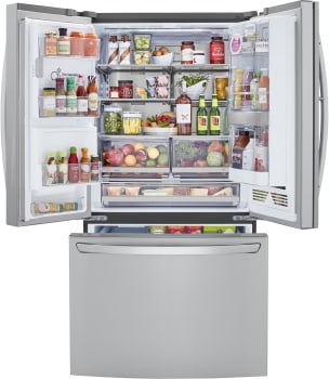 LG LRFDC2406S 36 Inch Counter Depth Smart French Door Refrigerator with ...
