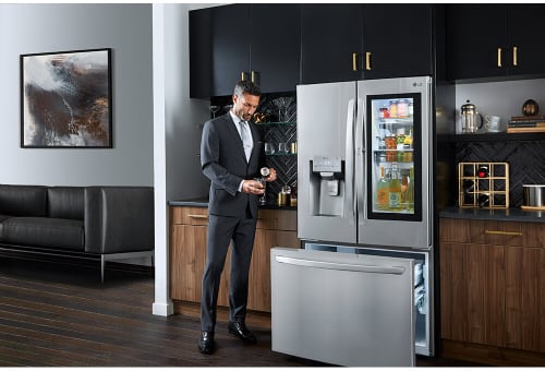LG LRFVS3006S 36 Inch French Door Craft Ice Smart Refrigerator with 29. ...