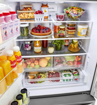 LG LRFXS3106S 36 Inch Smart Depth MAX French Door Refrigerator with 30. ...