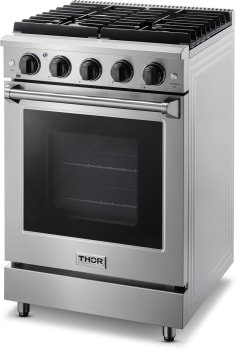 Thor Kitchen LRG2401U 24 Inch Slide-In Gas Range with 4 Sealed Burners ...