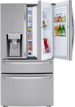 LG LRMDS3006S 36 Inch 4 Door Smart French Door Refrigerator with 29.5 ...