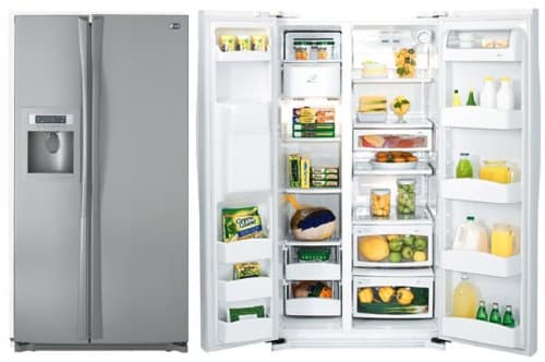 LG LRSC26910SW 25.5 Cu. Ft. Side by Side Refrigerator w/ 7 Sensor ...