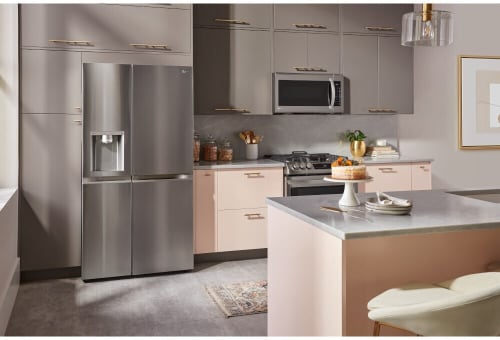 LG LRSDS2706S 36 Inch Freestanding Side by Side Smart Refrigerator with ...