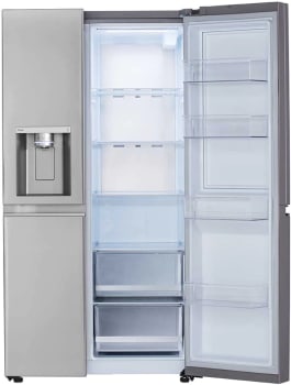 LG LRSDS2706S 36 Inch Freestanding Side by Side Smart Refrigerator with ...