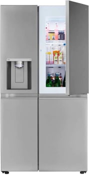 LG LRSDS2706S 36 Inch Freestanding Side by Side Smart Refrigerator with ...