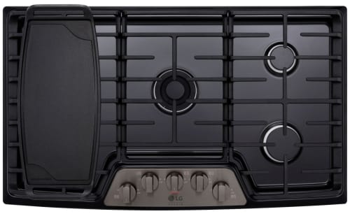 LG LSCG367BD 36 Inch Gas Cooktop with UltraHeat Burner, Simmer Burner ...