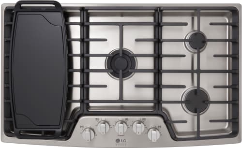 LG LSCG367ST 36 Inch Gas Cooktop with UltraHeat Burner, Simmer Burner ...