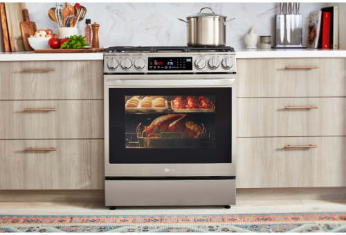 LG LSGL6335F 30 Inch Smart Instaview™ Slide-in Gas Range with 5 Sealed ...