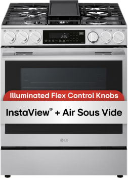 LG LSGL6337X 30 Inch Slide-In Smart Gas Range with 5 Sealed Burners, 6. ...