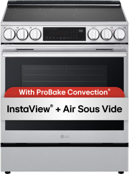 LG LSIL6336XE 30 Inch Slide-In Smart Induction Range with 5 Elements, 6 ...