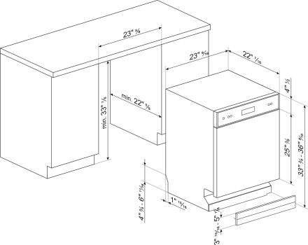 Smeg LSPU8612S 24 Inch Built-In Full Console Dishwasher with 13 Place ...