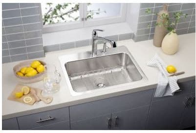 Elkay LSR27221 27 Inch Drop-In/Undermount Stainless Steel Kitchen Sink ...