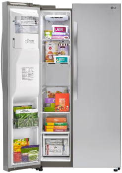 LG LSXS26336S 36 Inch Side-by-Side Refrigerator with External Dispenser ...