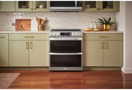 LG LTEL7337F 30 Inch Slide-In Electric Smart Range with 5 Burners ...