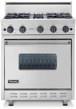 Viking VGIC3064BSS 30 Inch Pro-Style Gas Range with 4 Open Burners ...