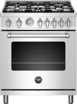 Bertazzoni BERAMW104 2 Piece Kitchen Appliances Package with Gas Range and Over the Range ...