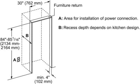 Bosch B30IR905SP 30 Inch Built-In Panel Ready Refrigerator with 16.8 Cu ...