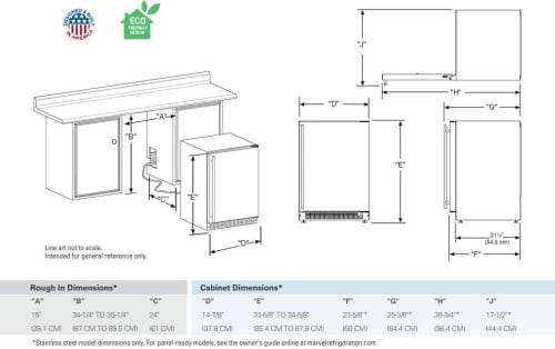 Marvel MLCL215IS01A 15 Inch Built-In Undercounter Clear Ice Maker with ...