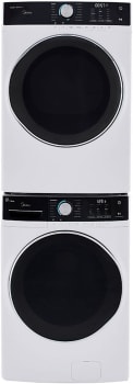 Midea MIDWADRGWW45N12 Stacked Washer & Dryer Set with Front Load Washer ...