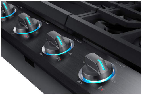 Samsung NA30N6555TG 30 Inch Gas Smart Cooktop with 5 Sealed Burners ...