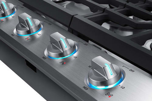 Samsung NA36N6555TS 36 Inch Gas Smart Cooktop with 5 Sealed Burners ...