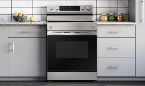 Samsung NE63A6311SS 30 Inch Freestanding Electric Smart Range with 5 ...