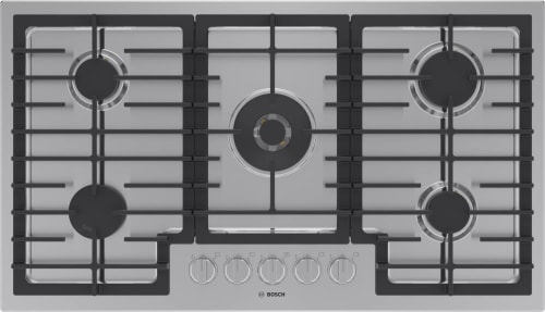 Bosch NGM8658UC 36 Inch Gas Cooktop with 5 Sealed Burners, Heavy-Duty ...