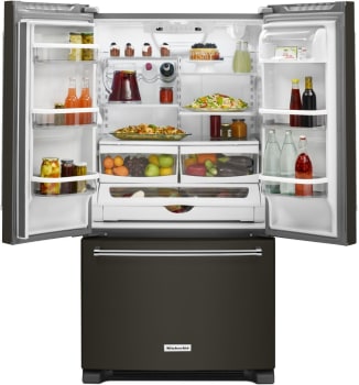 KitchenAid KRFC300EBS 36 Inch Counter Depth French Door Refrigerator ...