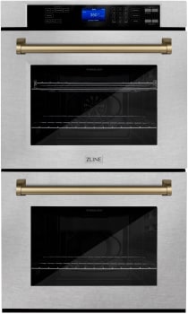 ZLINE AWDSZ30CB 30 Inch Double Electric Wall Oven with 10 cu. ft. True ...