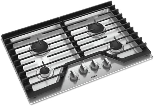Whirlpool WCG55US0HS 30 Inch Gas Cooktop with 4 Sealed Burners, EZ-2 ...