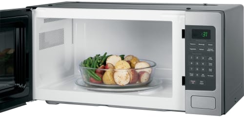 GE PEM31SFSS 1.1 cu. ft. Countertop Microwave Oven with Sensor Cooking ...