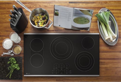 GE PEP9036STSS 36 Inch Electric Smart Cooktop with 5 Elements, Smooth ...